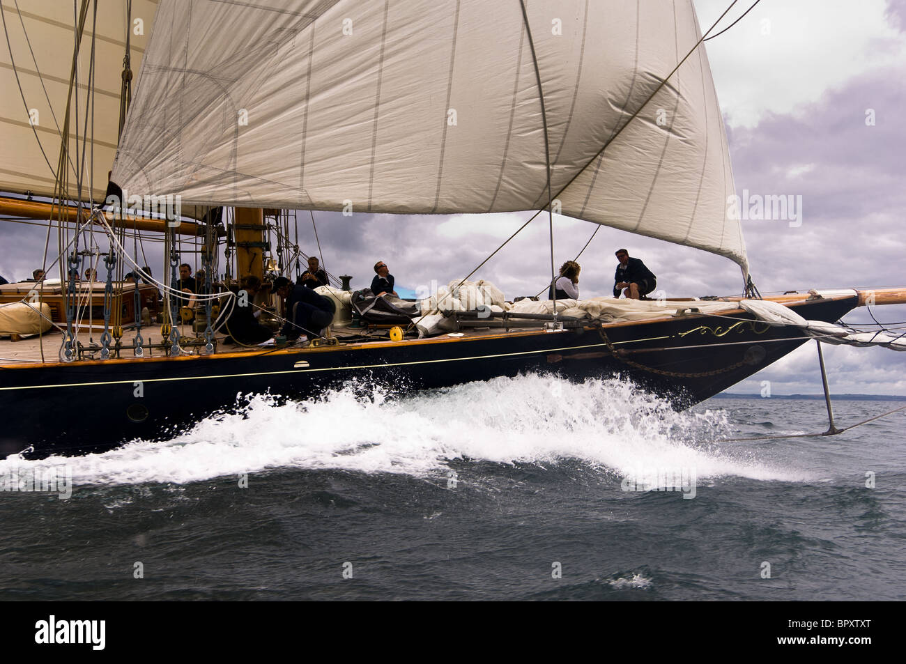 Classic yacht 'Mariette of 1915' Sailing in the English Channel off ...