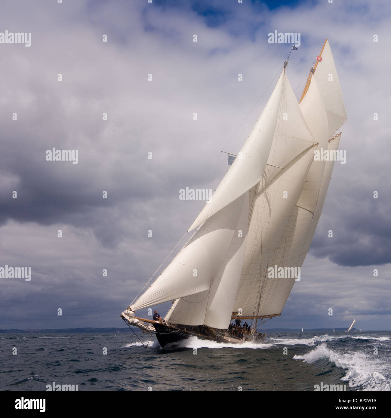 Classic yacht 'Mariette of 1915' Sailing in the English Channel off ...