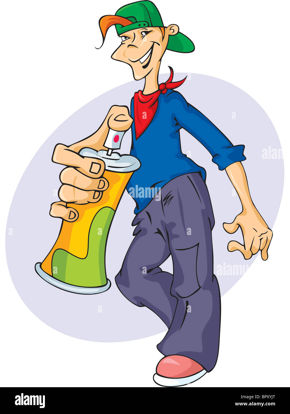 Cartoon graffiti paint spraying hi-res stock photography and images - Alamy