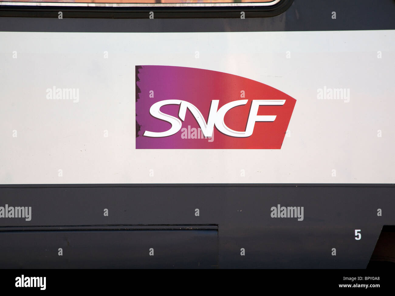 SNCF logo on train in France Stock Photo - Alamy