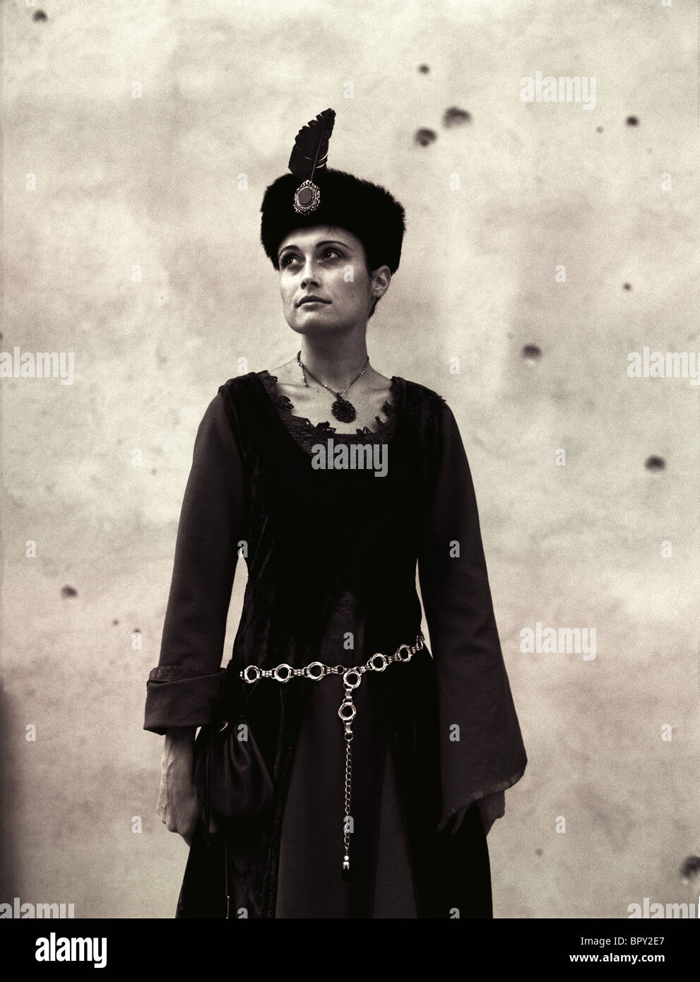 A traditionally dressed woman in Dubrovnik Stock Photo - Alamy