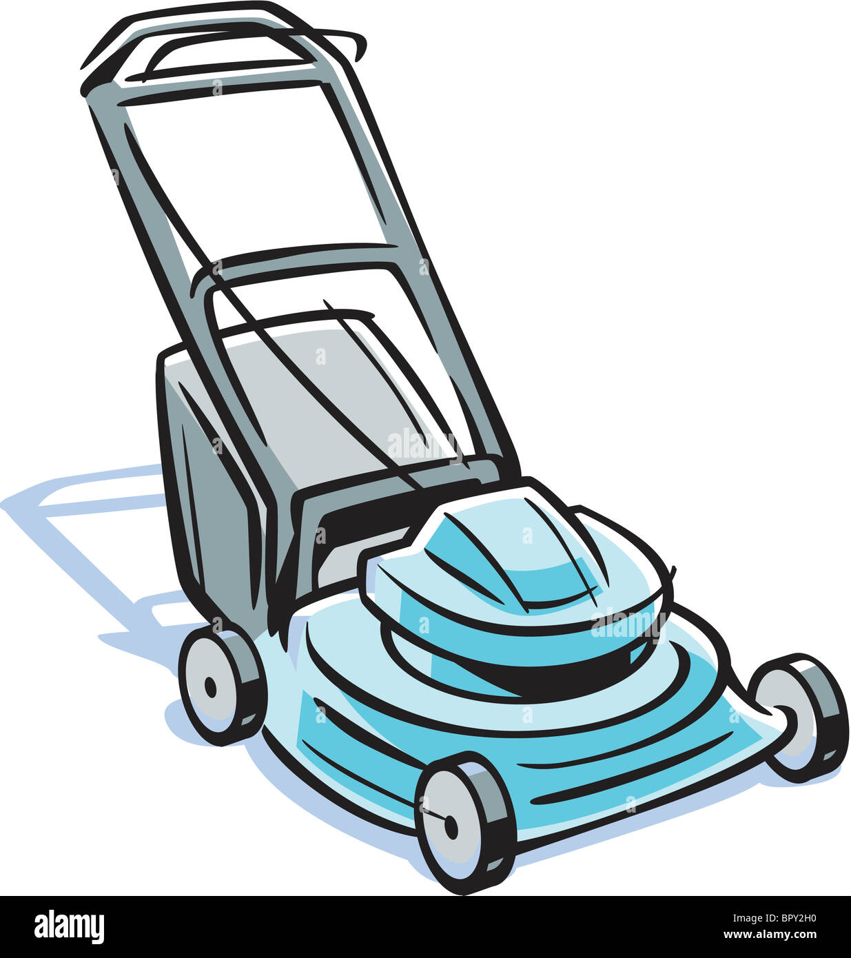 Mower cartoon hi-res stock photography and images - Alamy