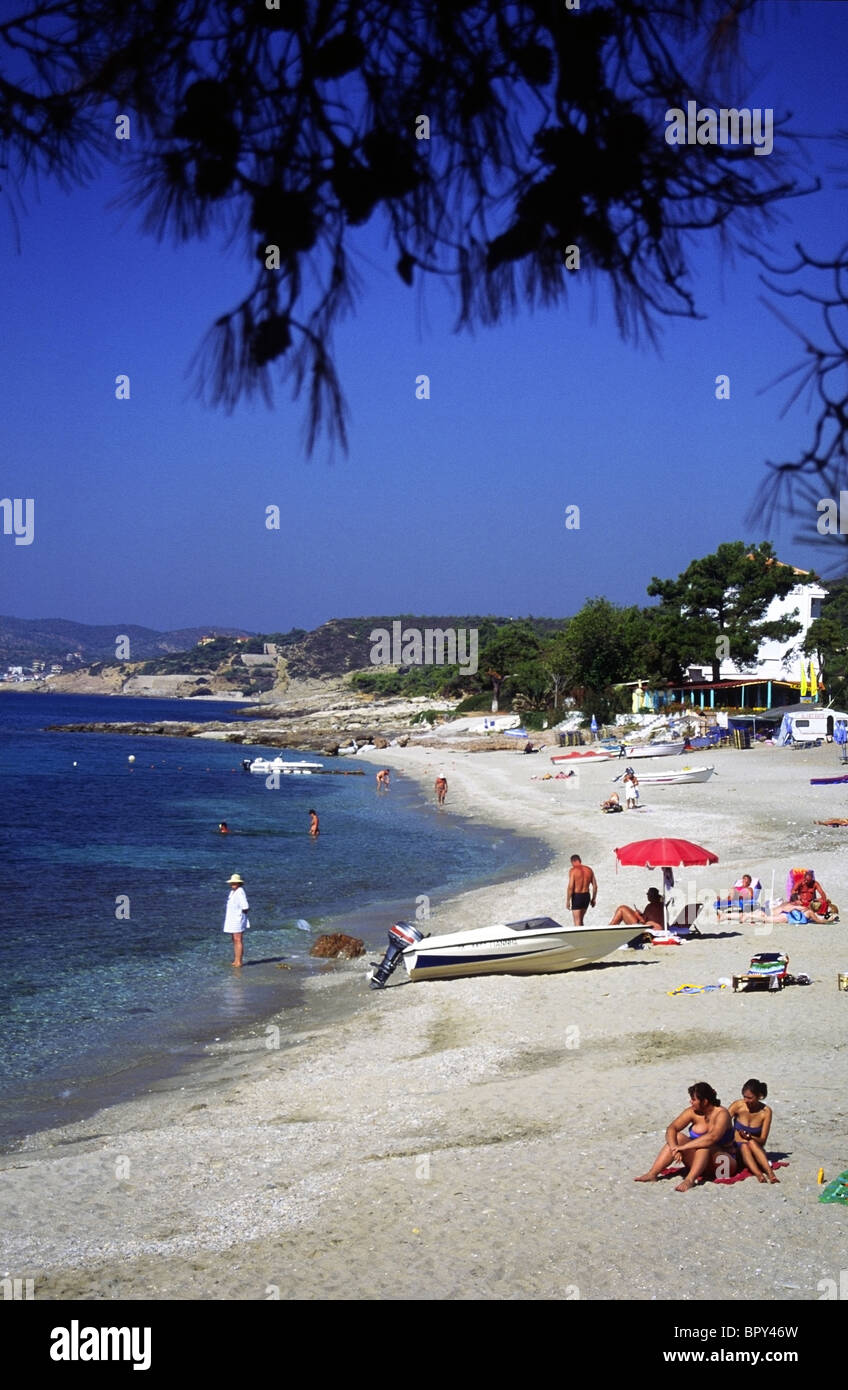 Pefkari Beach, Thassos, Northern Aegaen Greece Stock Photo - Alamy