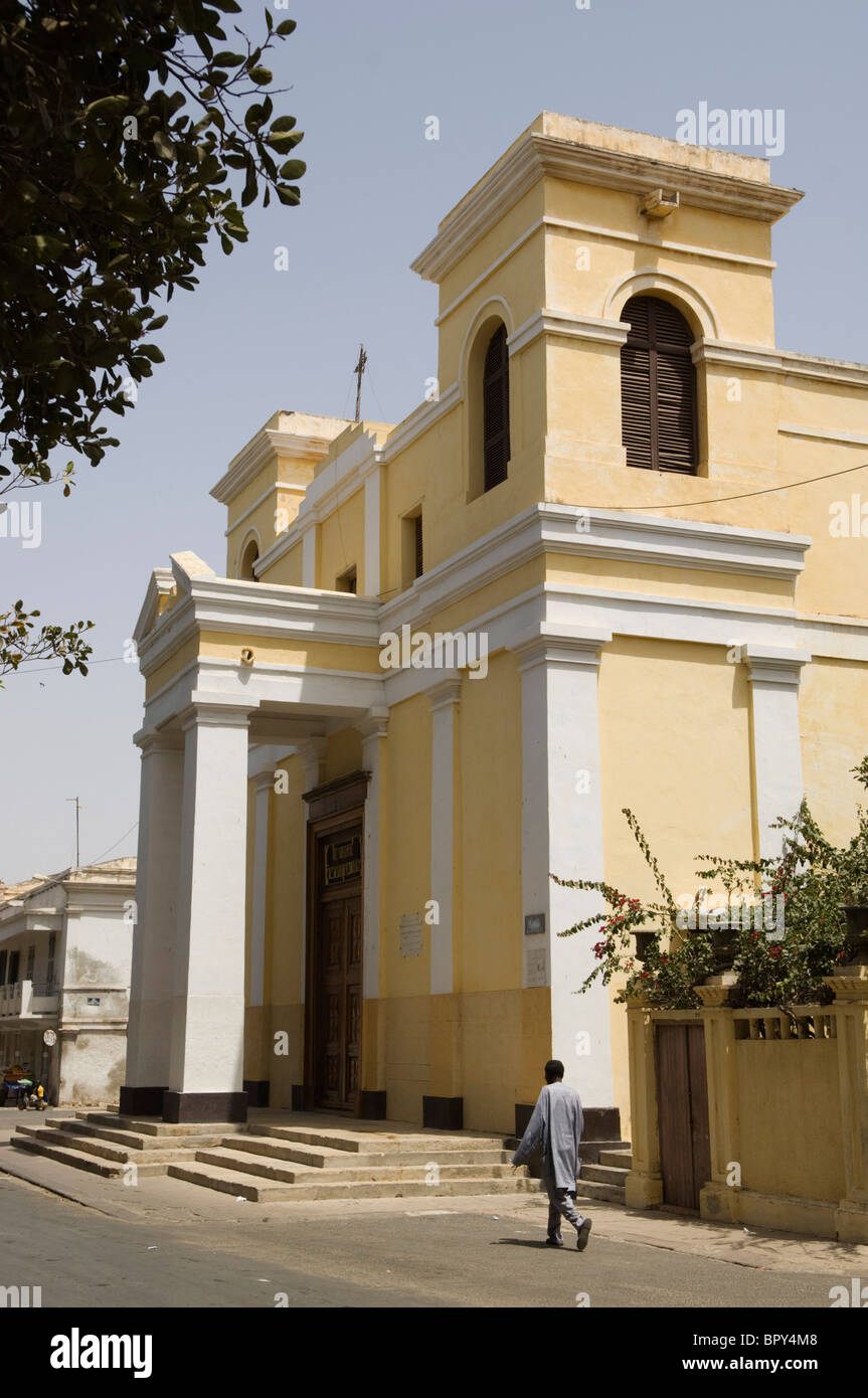 Neoclassical Cathedral, from 1828, Saint-Louis, Senegal Stock Photo - Alamy