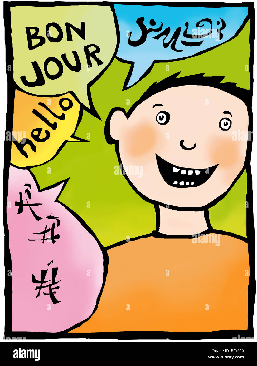 Bilingual learning kids hi-res stock photography and images - Alamy