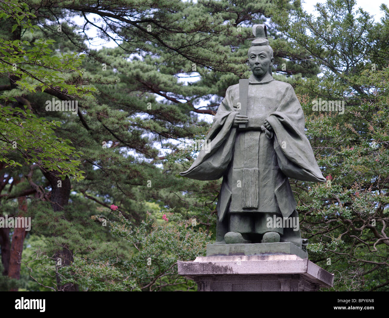 Yoshitaka Statue, Senshu Park, Akita City Stock Photo - Alamy