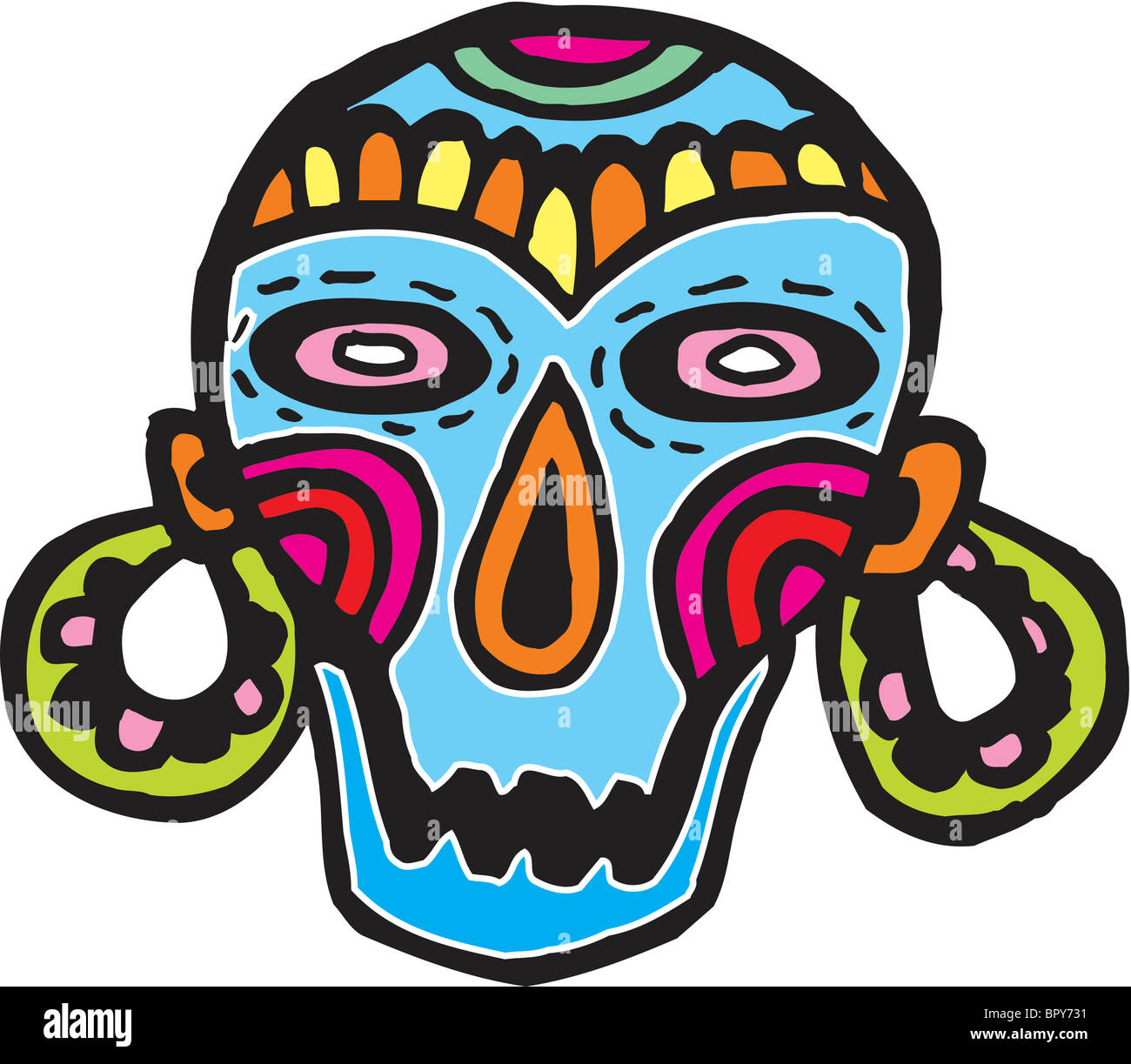 Cartoon skull mask hi-res stock photography and images - Alamy