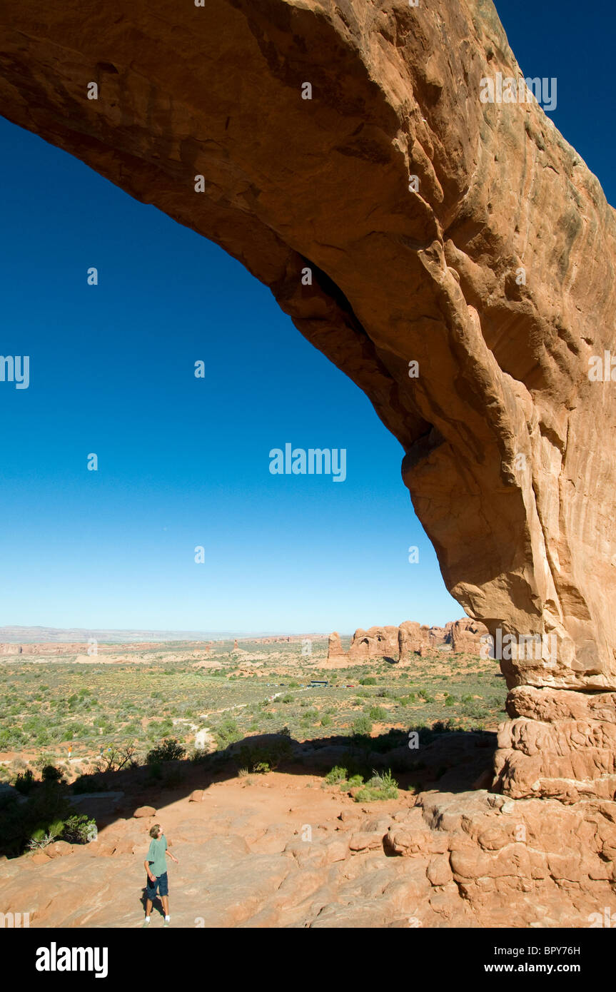 Window Arch with people Arches National Park Moab Utah Stock Photo - Alamy