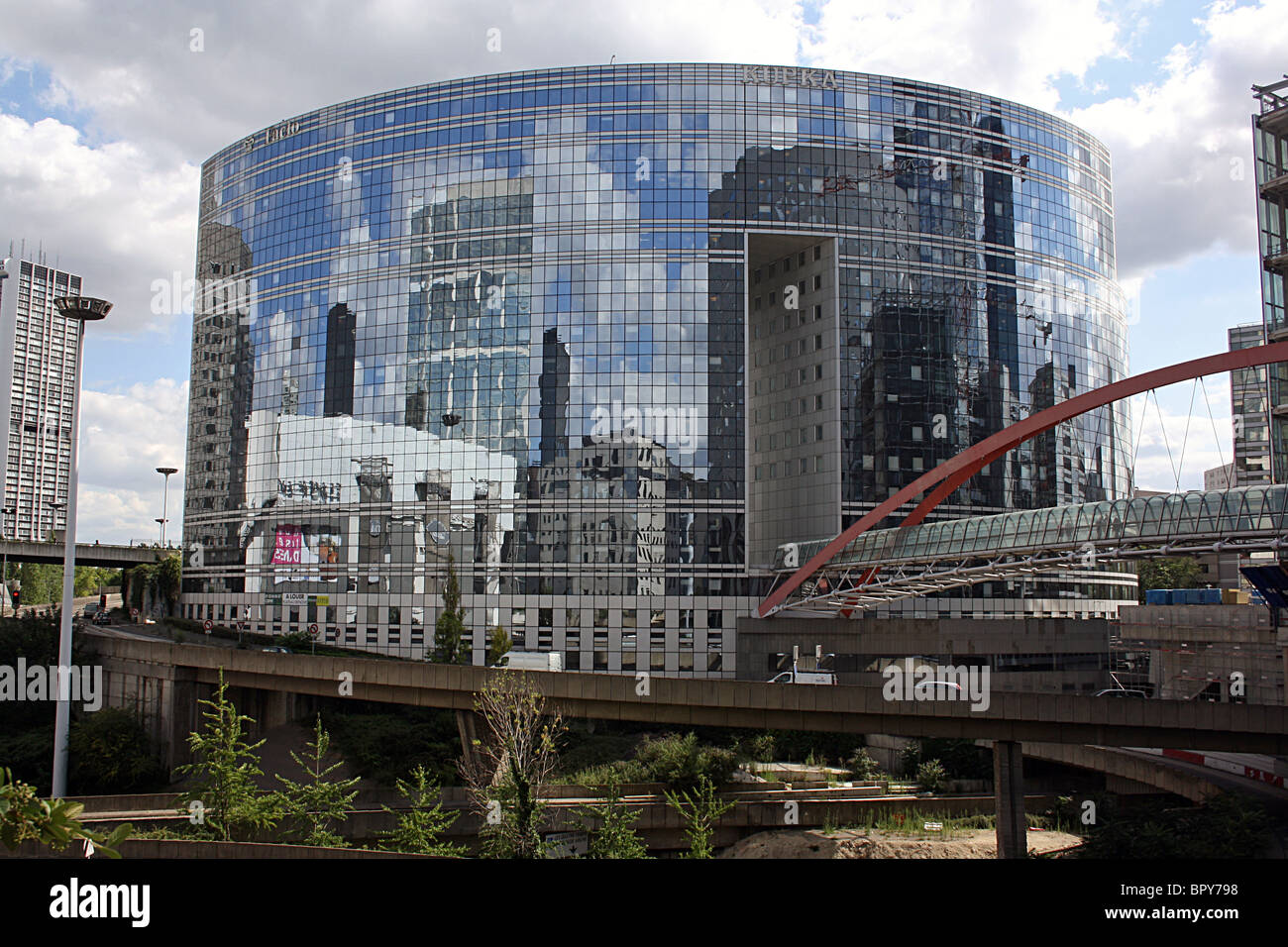 Tour Pacific, and Japan bridge, La Défense, Paris Stock Photo - Alamy