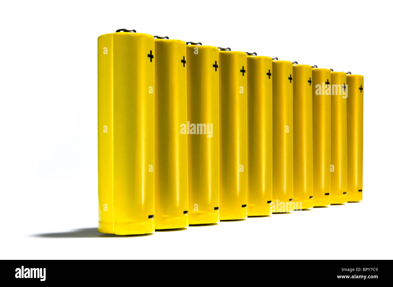 Yellow aa battery Cut Out Stock Images & Pictures - Alamy