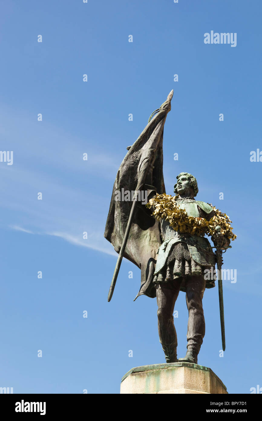 Segovia, Segovia Province, Spain. Monument to Juan Bravo c. 1483 - 1521 ...