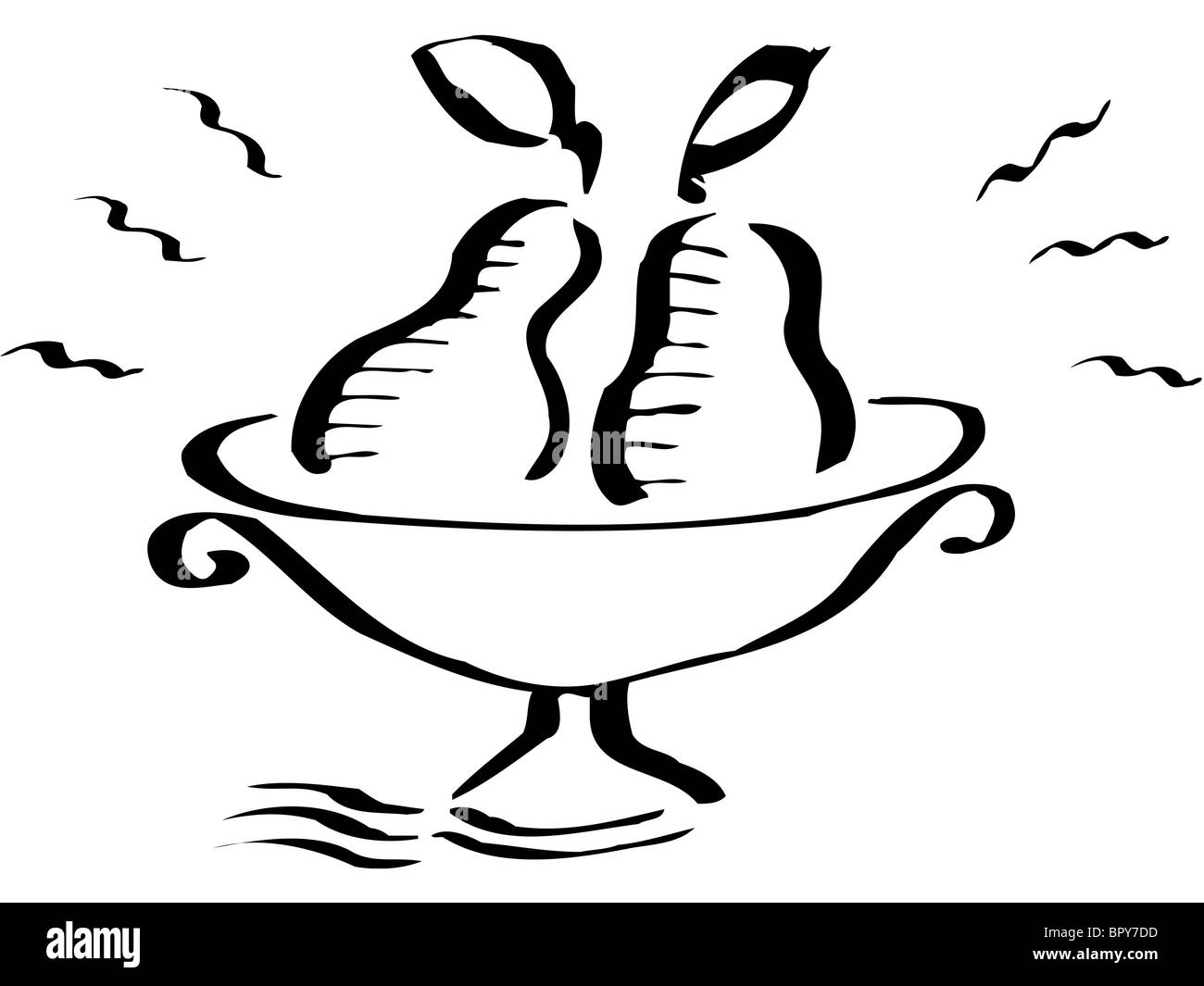 Illustrations pears Black and White Stock Photos & Images - Alamy