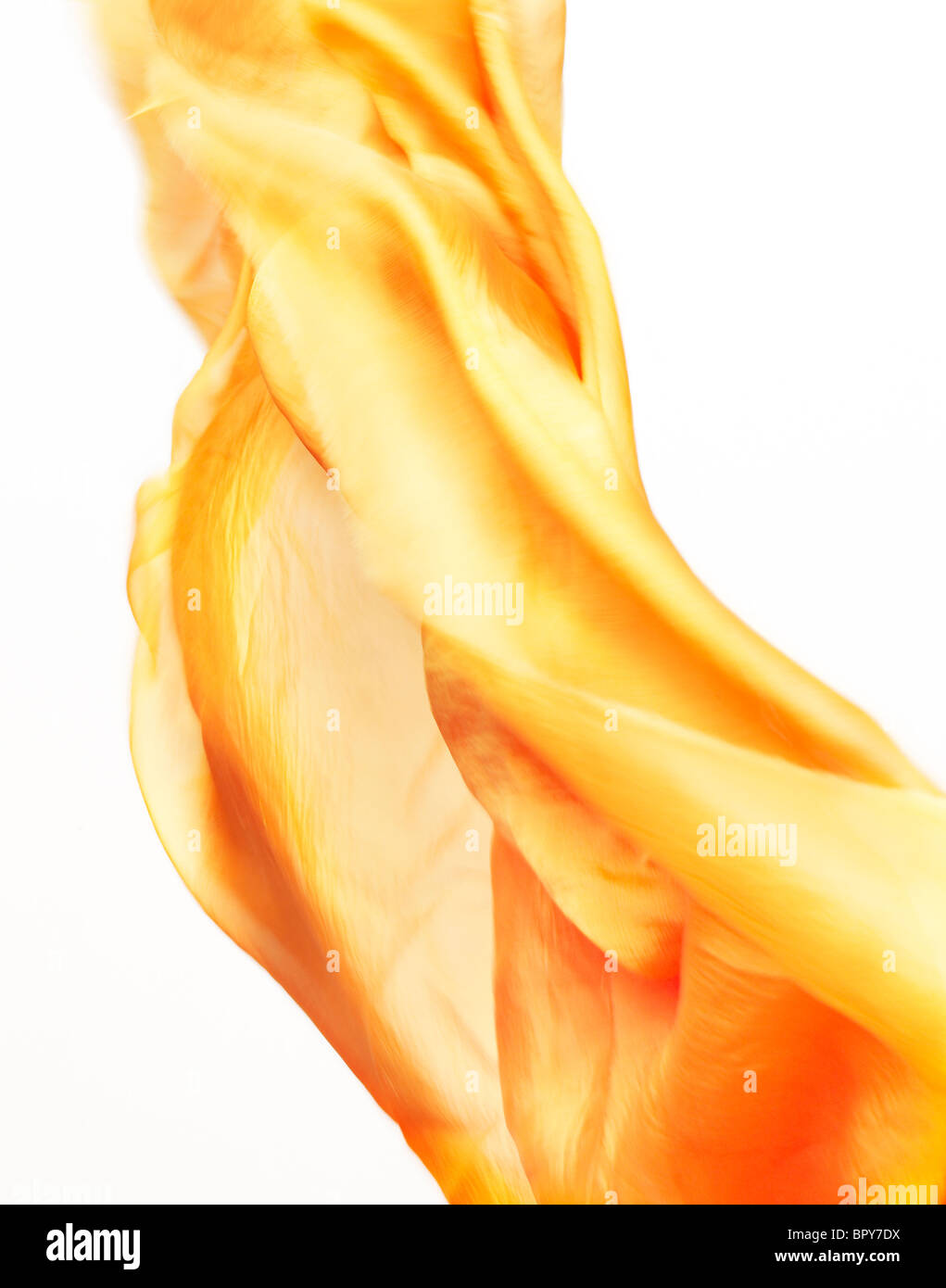 orange cloth, orange fabric flowing in the air Stock Photo - Alamy