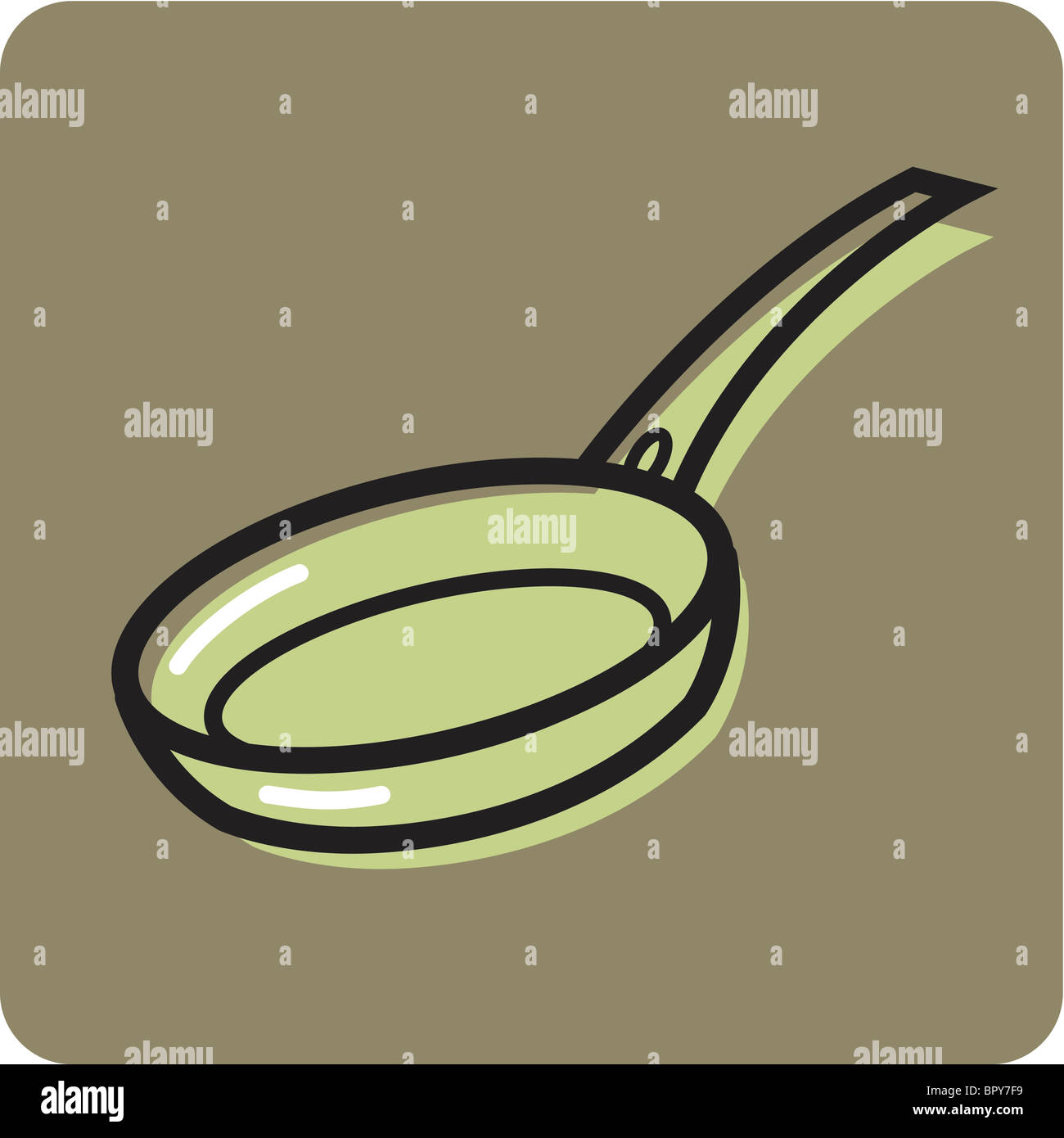 Illustration of a frying pan Stock Photo - Alamy