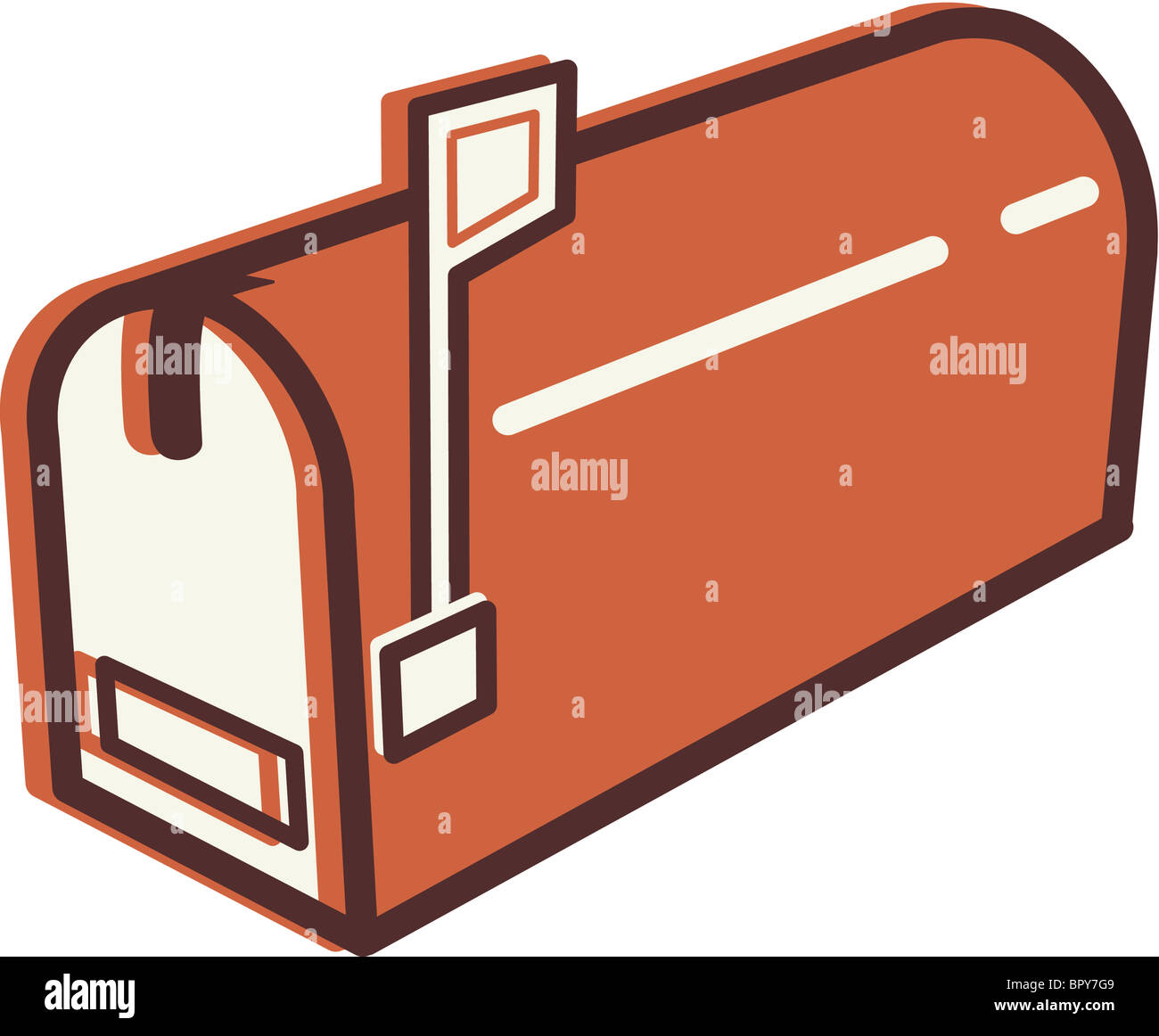 Illustration of a mail box Stock Photo - Alamy