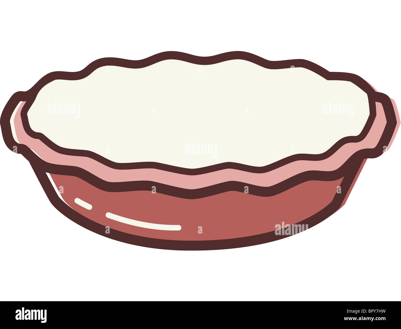 Illustration of pie crust Stock Photo - Alamy