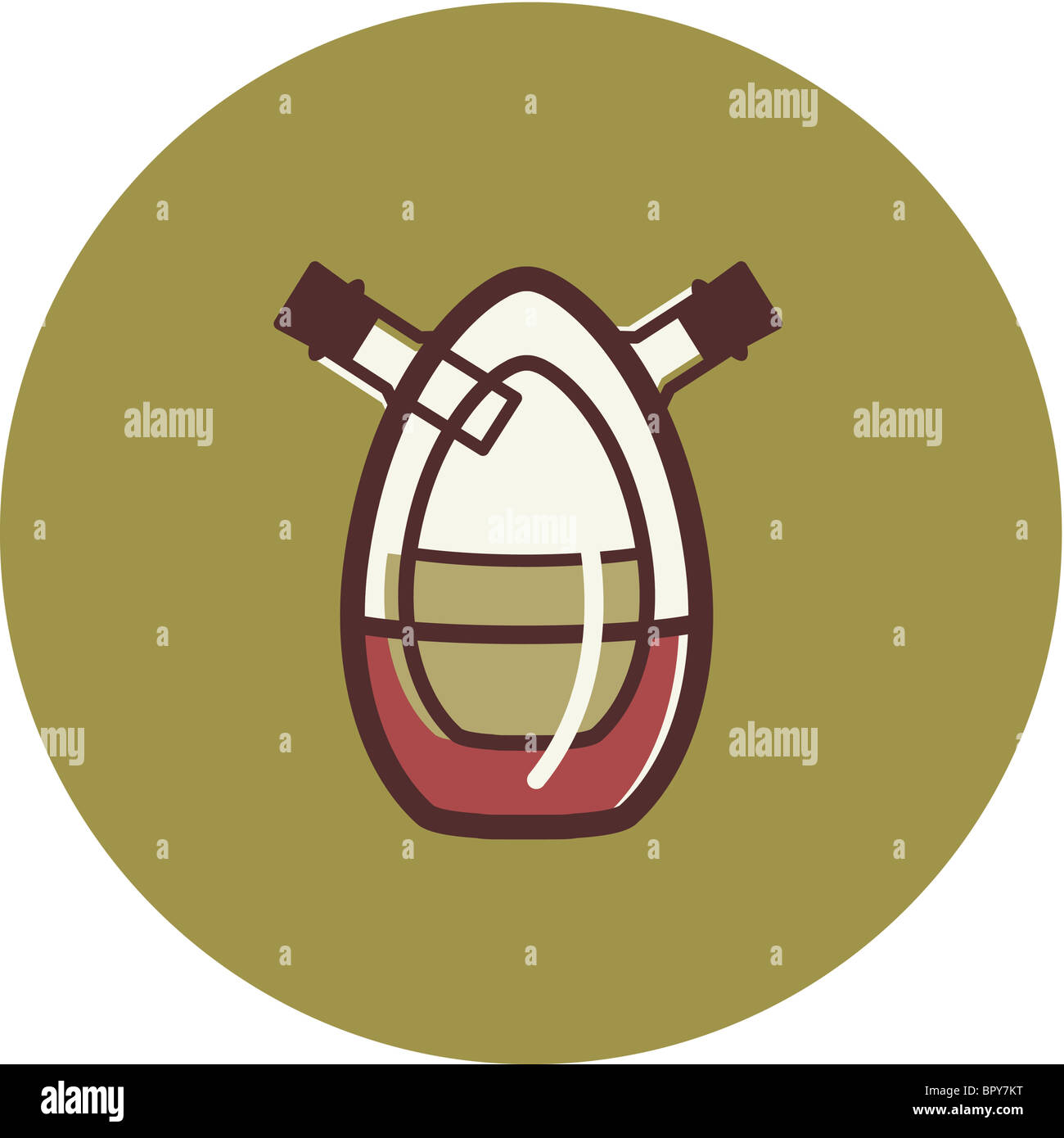 Illustration of a cruet on a green background Stock Photo - Alamy