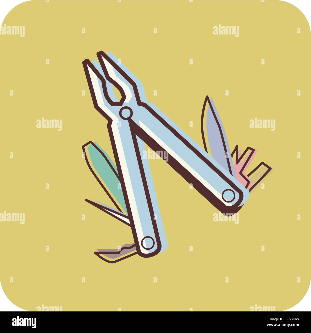 Illustration of a leatherman Stock Photo - Alamy