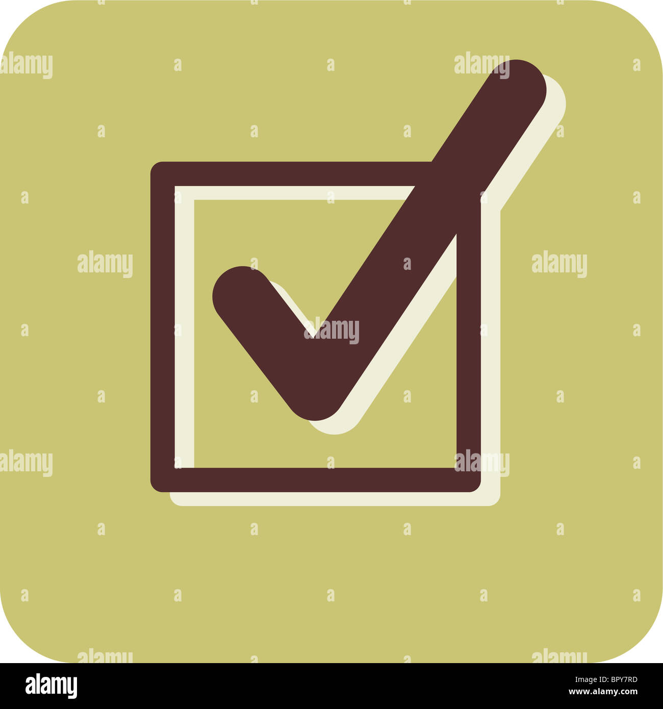 Illustration of a checkbox Stock Photo - Alamy