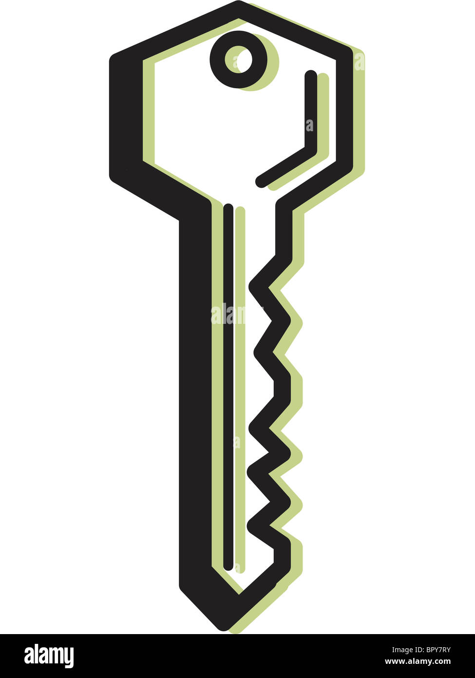 Illustration of a key Stock Photo - Alamy