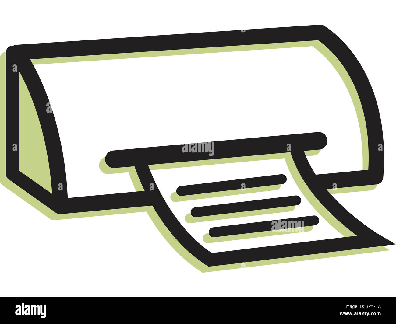 Illustration of a printer Stock Photo - Alamy