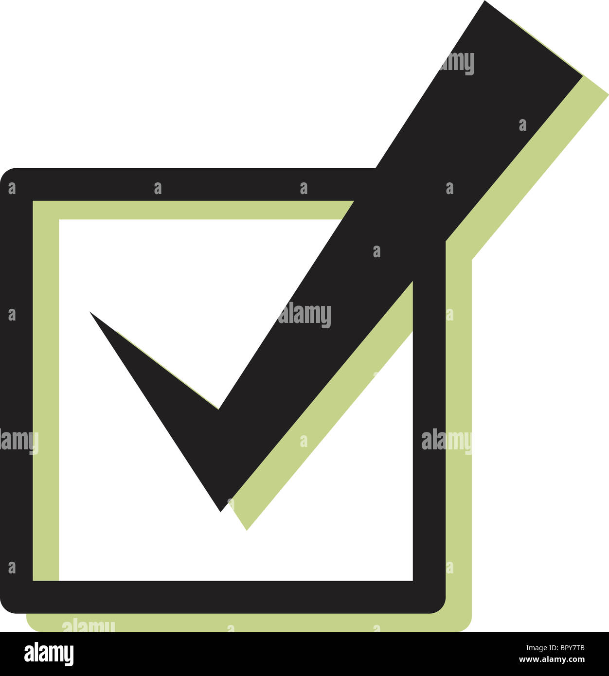 Illustration of a checkmark Stock Photo - Alamy