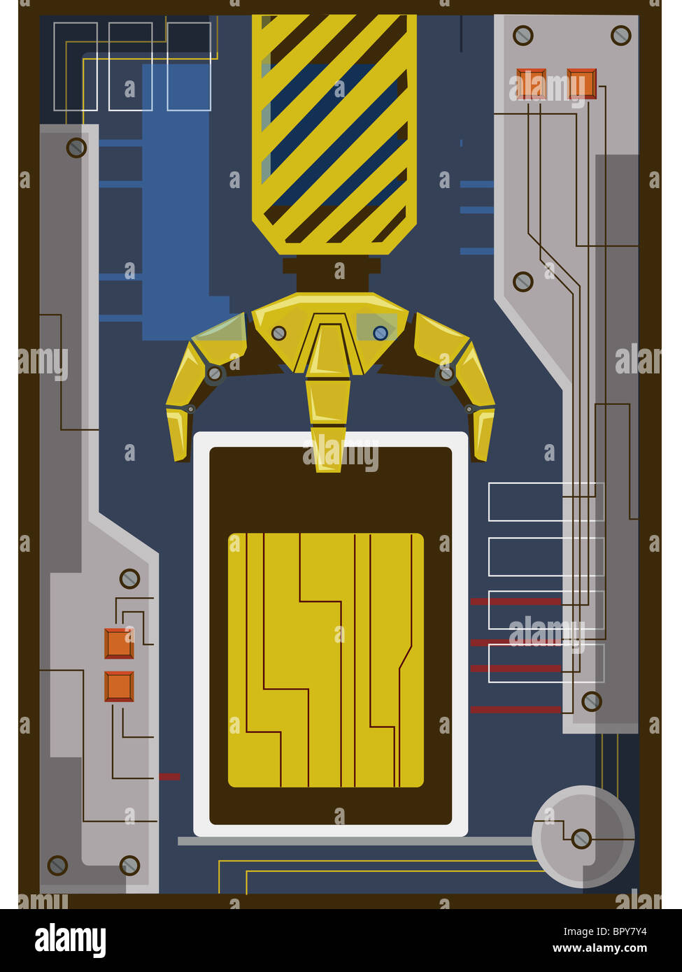 An illustration of a robotic arm moving Stock Photo - Alamy