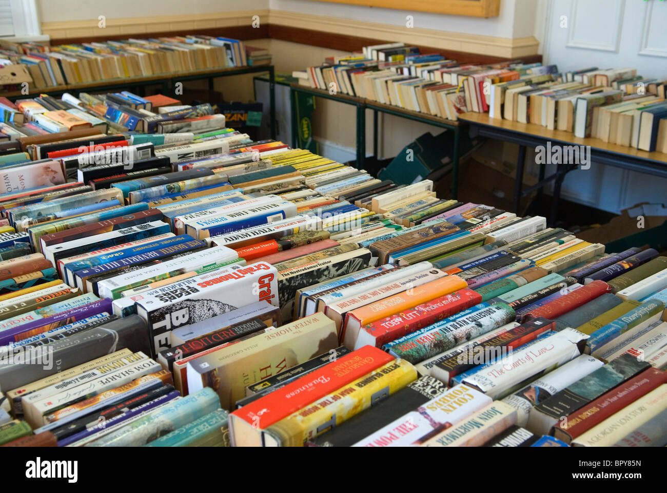 Second hand books for sale Village Hall sale Petworth Sussex UK 2000s ...