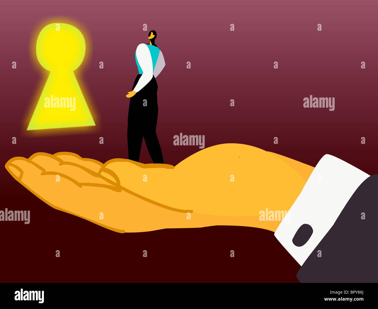 Held cartoon hi-res stock photography and images - Alamy