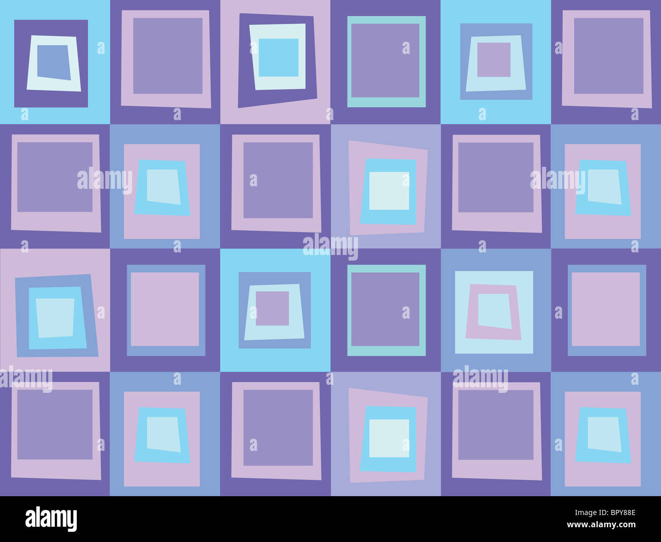 A pattern of purple and blue tiles Stock Photo - Alamy