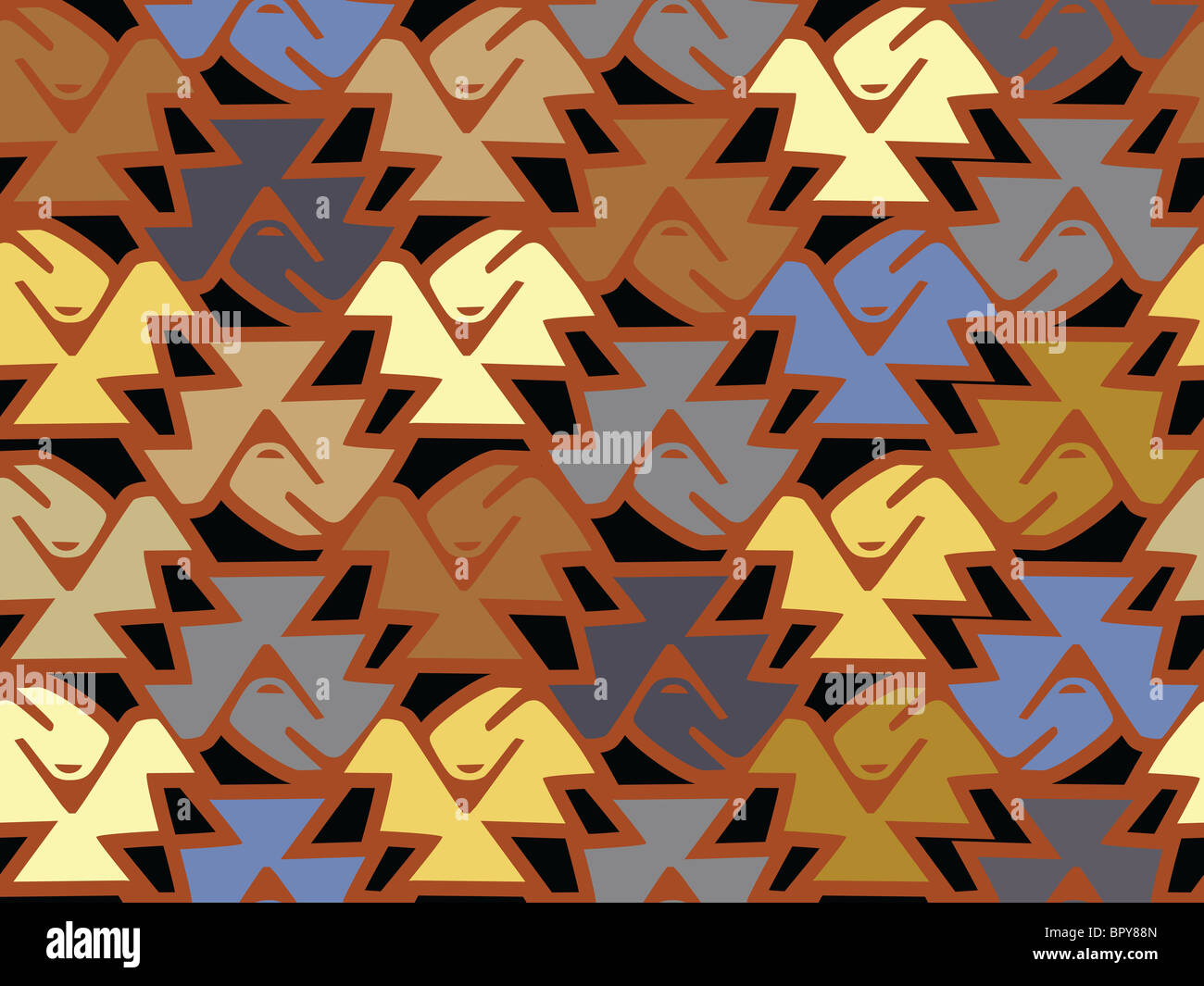A pattern of jaggered shape and muted color Stock Photo - Alamy