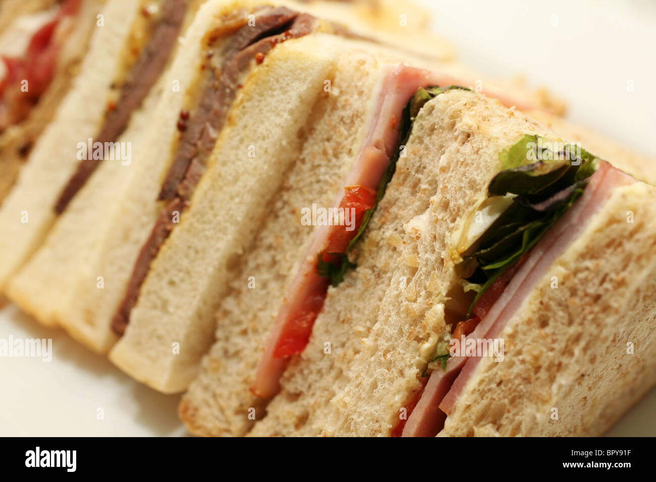 Selection of Sandwiches Stock Photo - Alamy