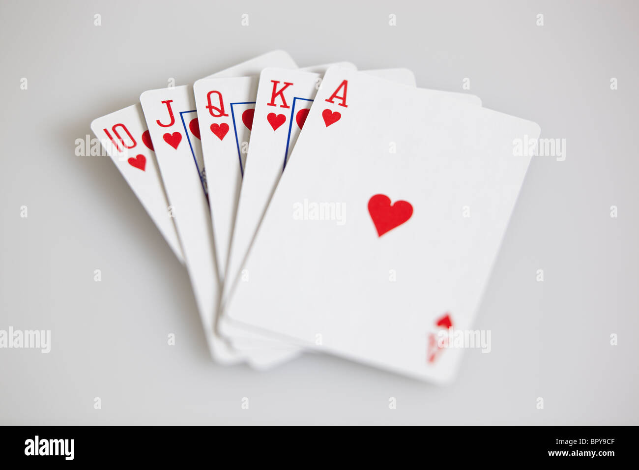 Royal flush cards poker Cut Out Stock Images & Pictures - Alamy