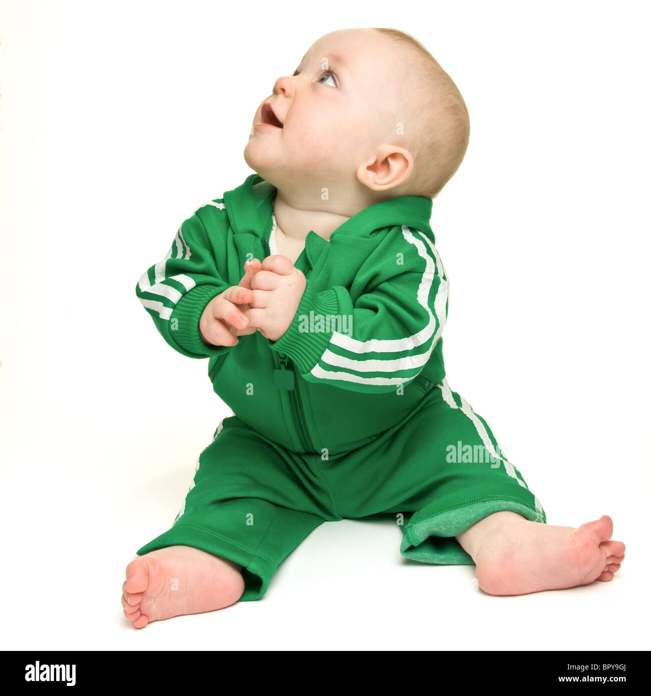 Cute expressive baby boy isolated on white background Stock Photo - Alamy