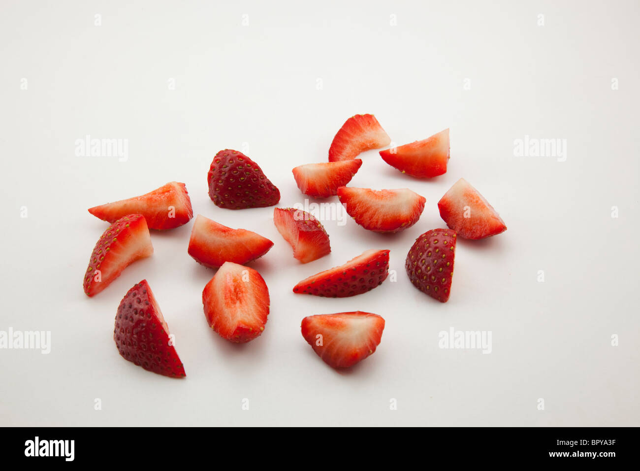 bite size pieces strawberries Stock Photo - Alamy