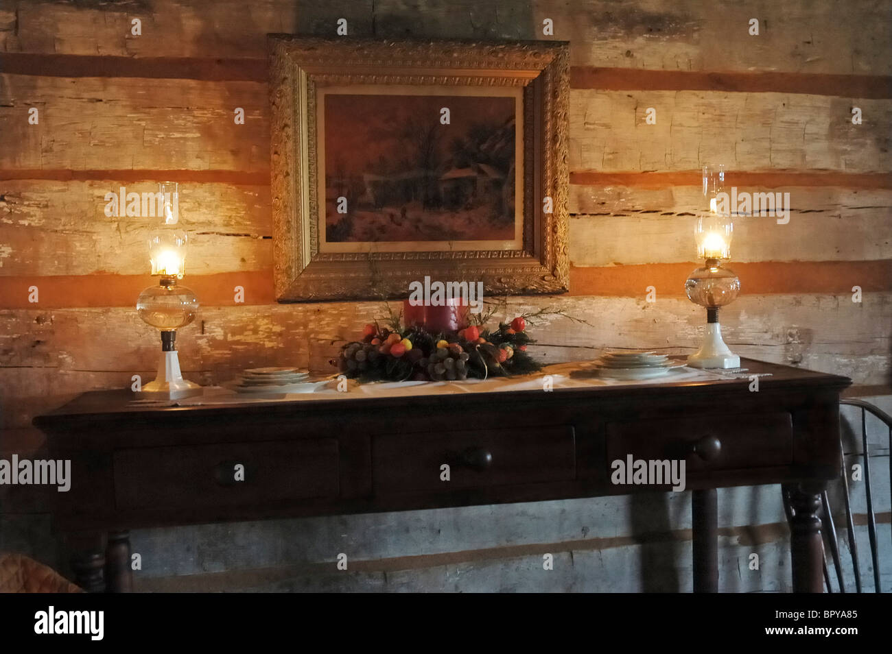 Inside farm home, Historic Collinsville, Southside, TN Stock Photo - Alamy