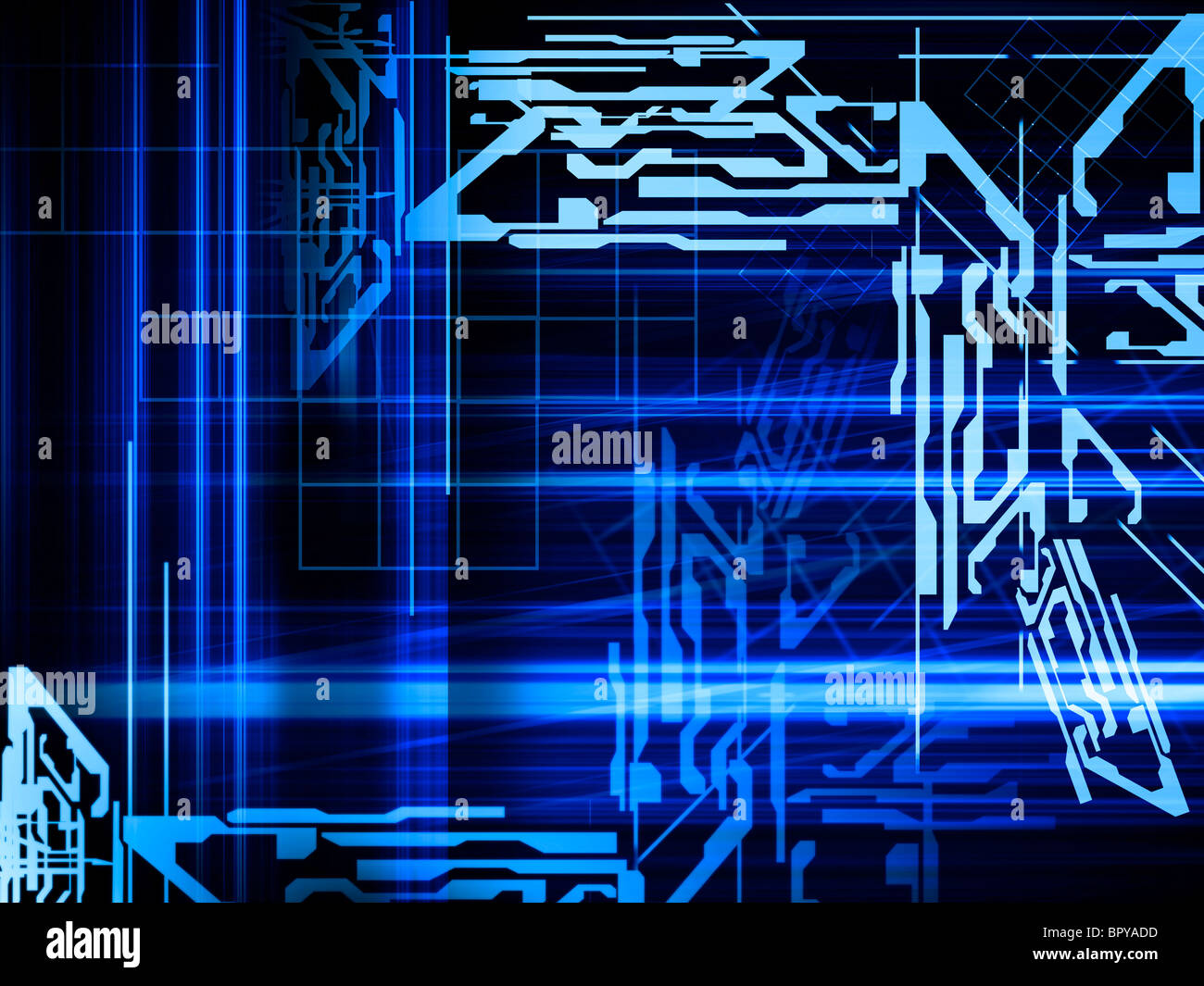 blue hi-tech background Stock Photo - Alamy