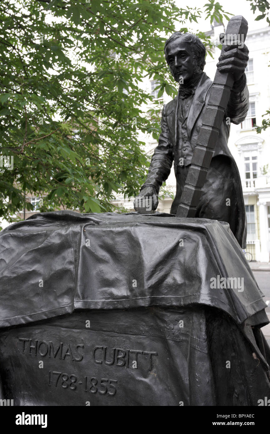 Statue of builder Thomas Cubitt at the junction of St Georges Drive and ...