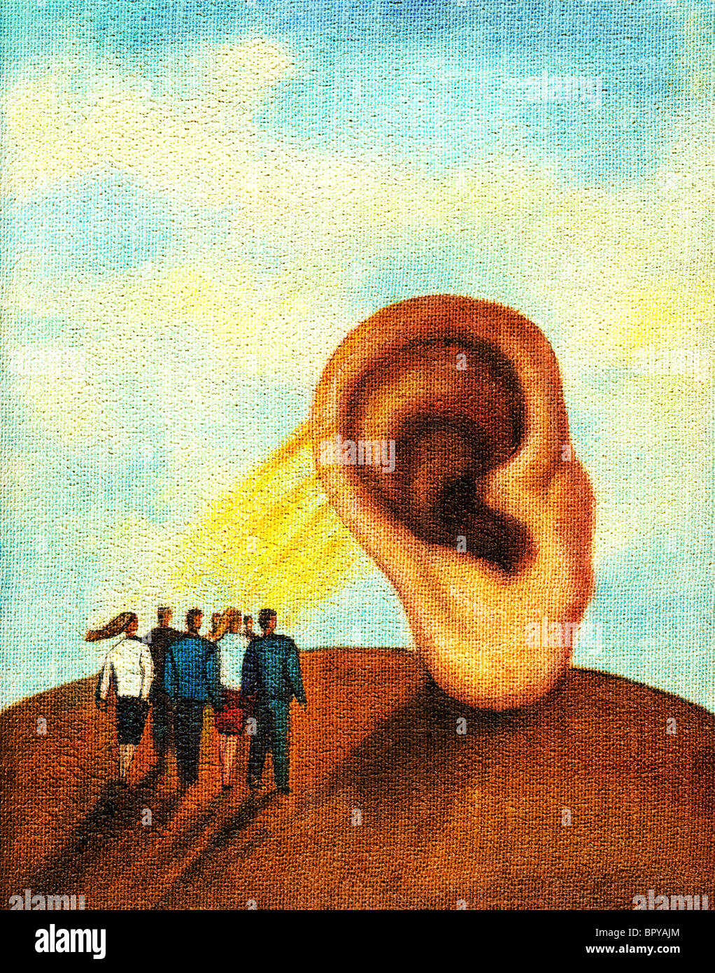 Group of people big ears hi-res stock photography and images - Alamy