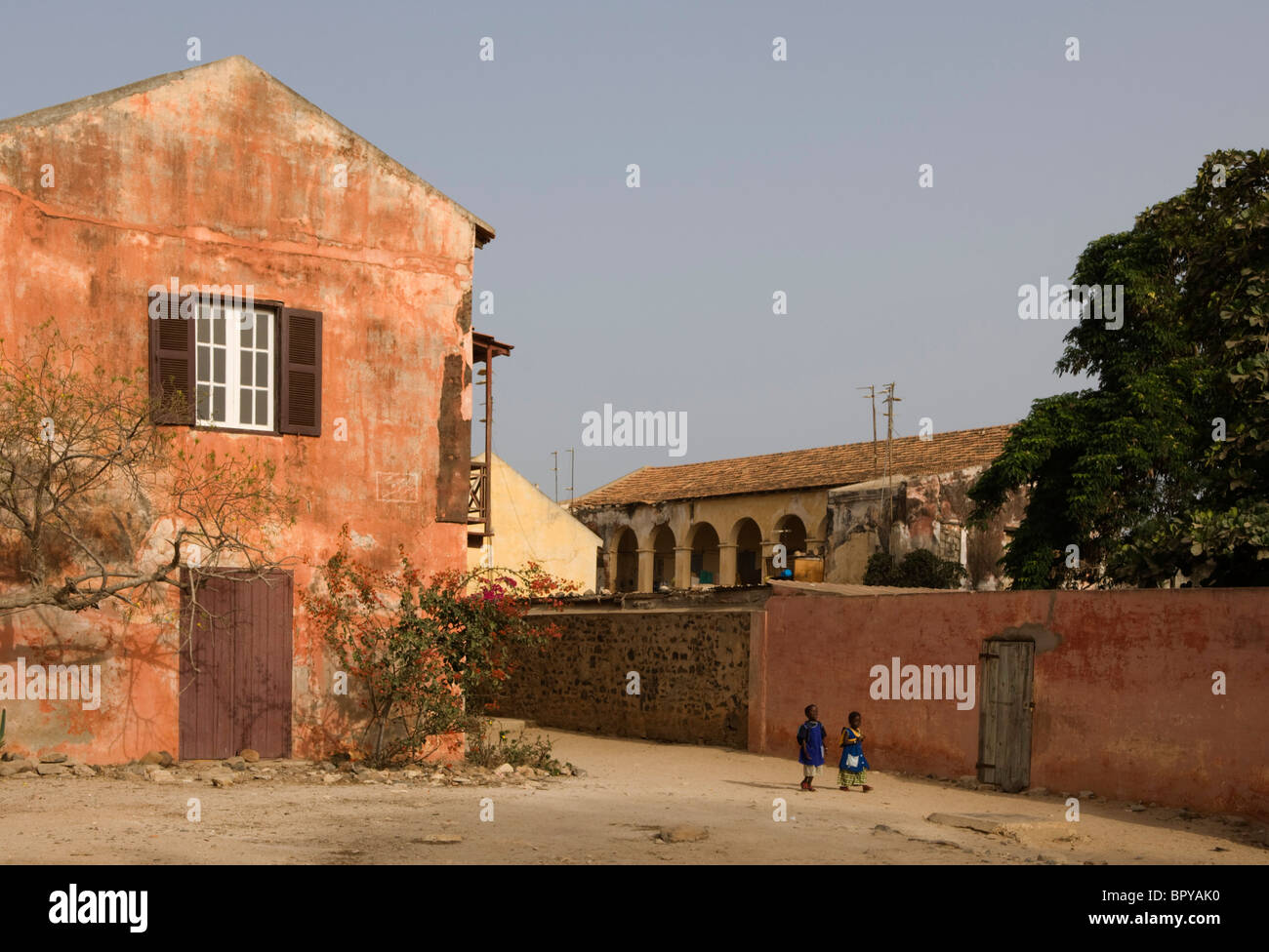 Colonial house, Gorée Island, Senegal Stock Photo - Alamy