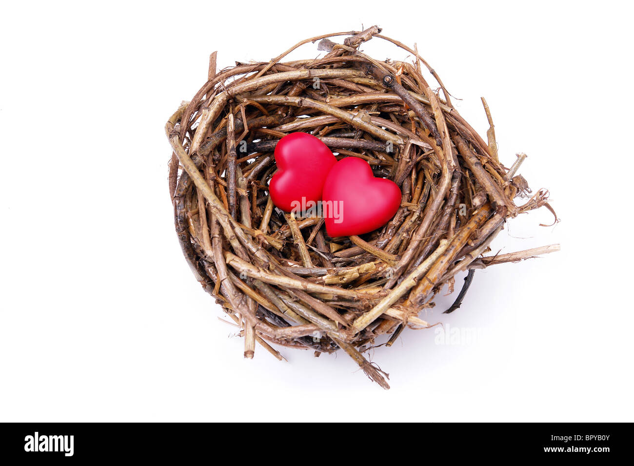 Heart in nest Cut Out Stock Images & Pictures - Alamy