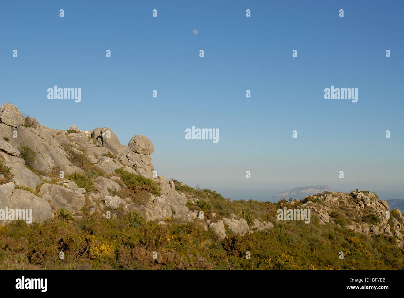 rock formation on the Cavall Verd, near Benimaurell, Alicante Province ...