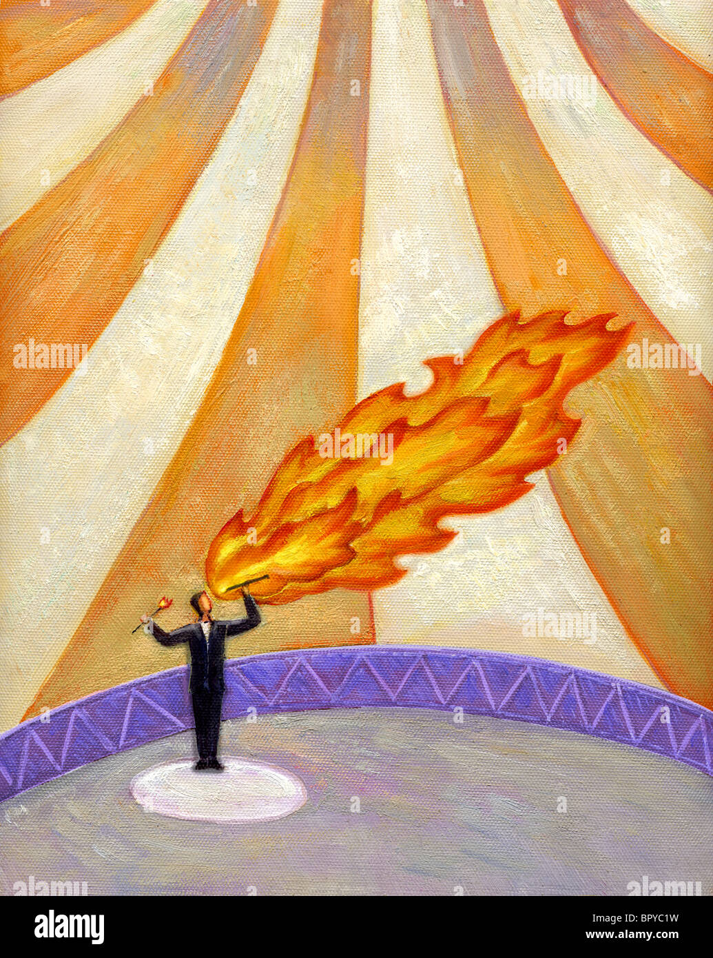 Fire breather circus hi-res stock photography and images - Alamy