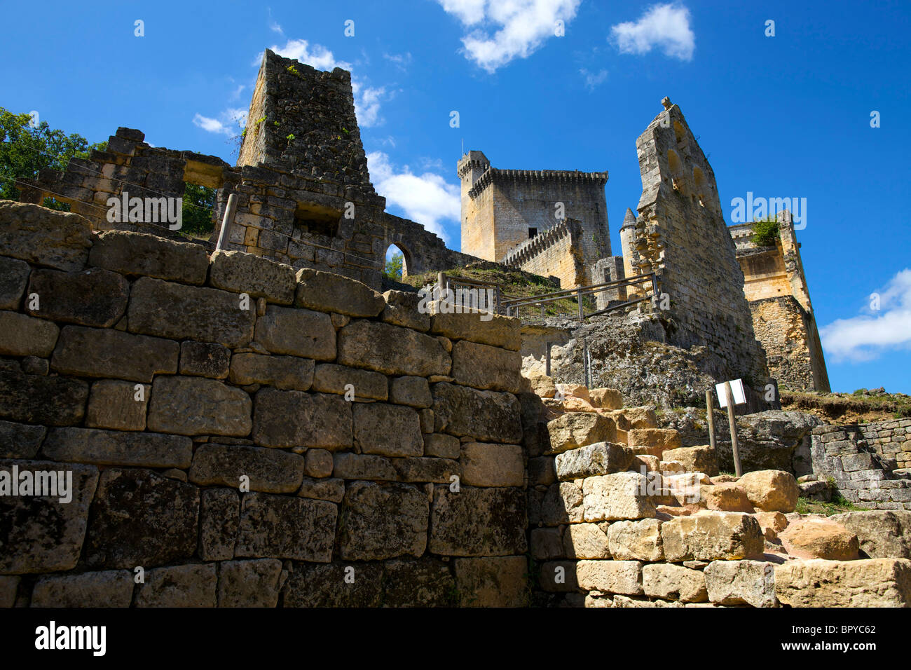 The ruins of Commarque Castle in the Dordogne France used as a location ...