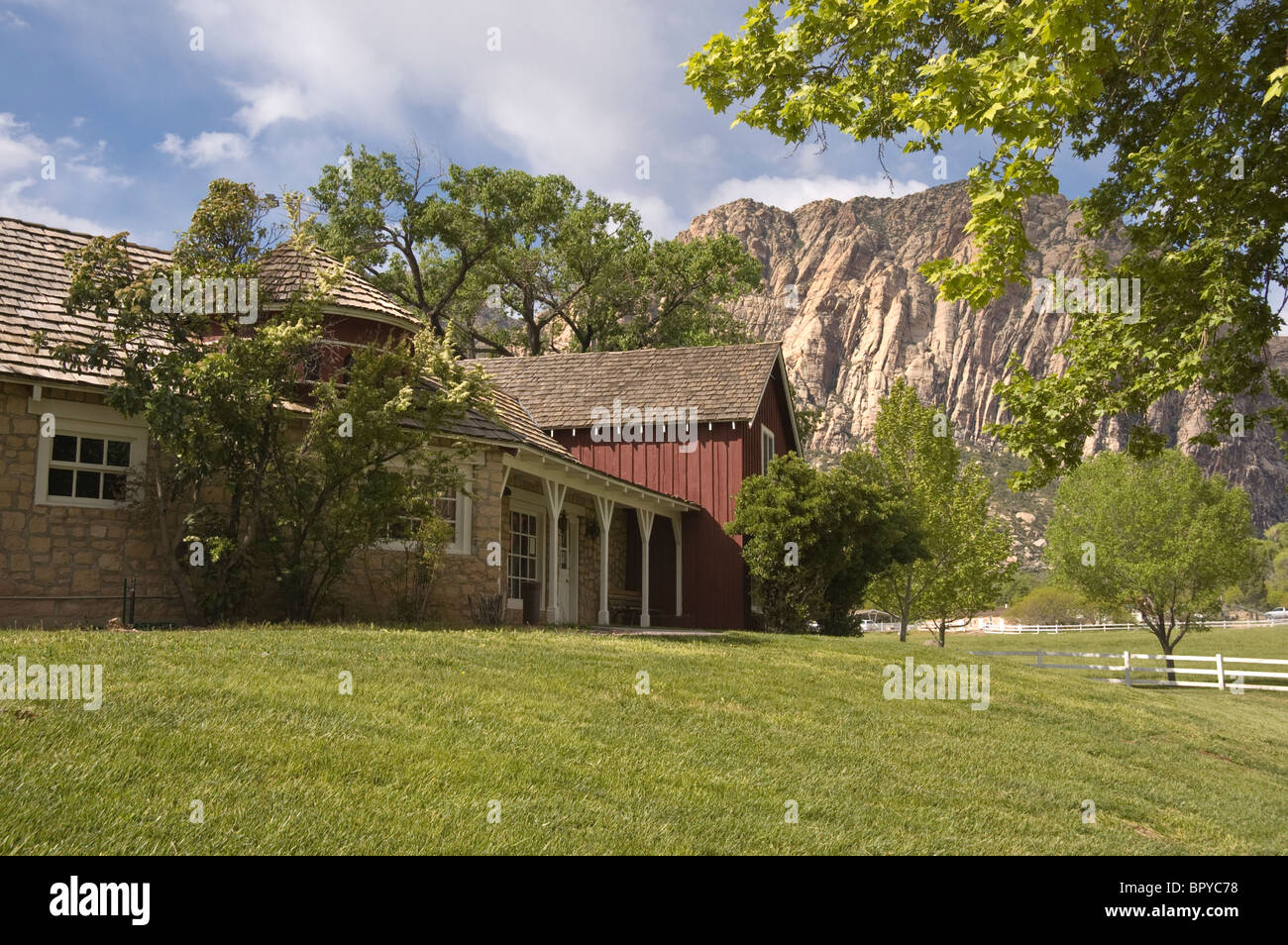 Nevada, Las Vegas area, Spring Mountain Ranch State Park, ranchhouse ...