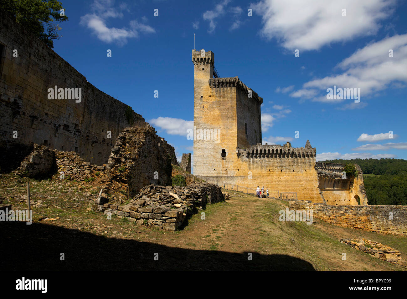 The ruins of Commarque Castle in the Dordogne France used as a location ...
