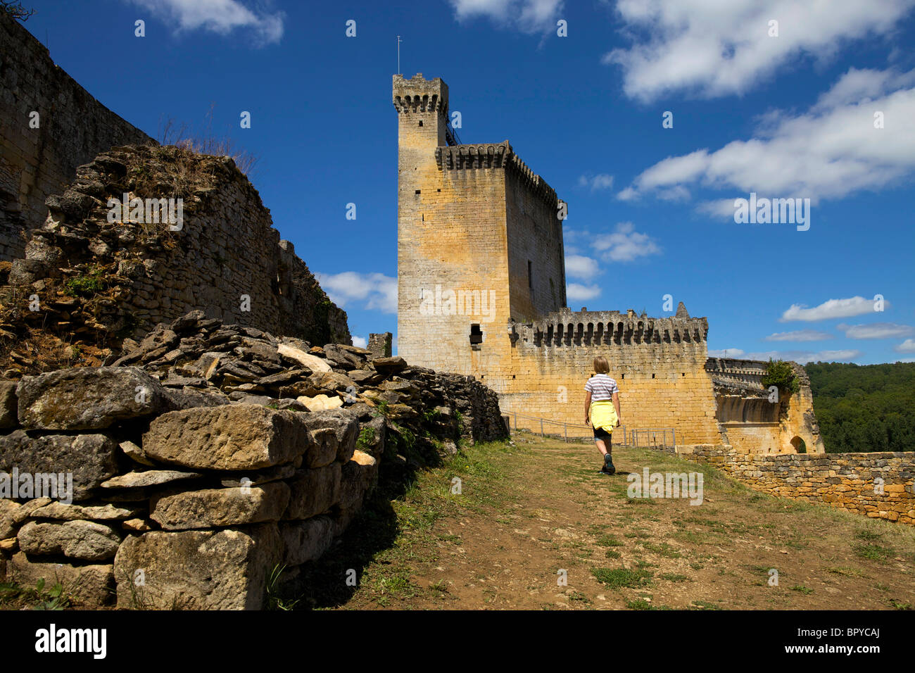 The ruins of Commarque Castle in the Dordogne France used as a location ...