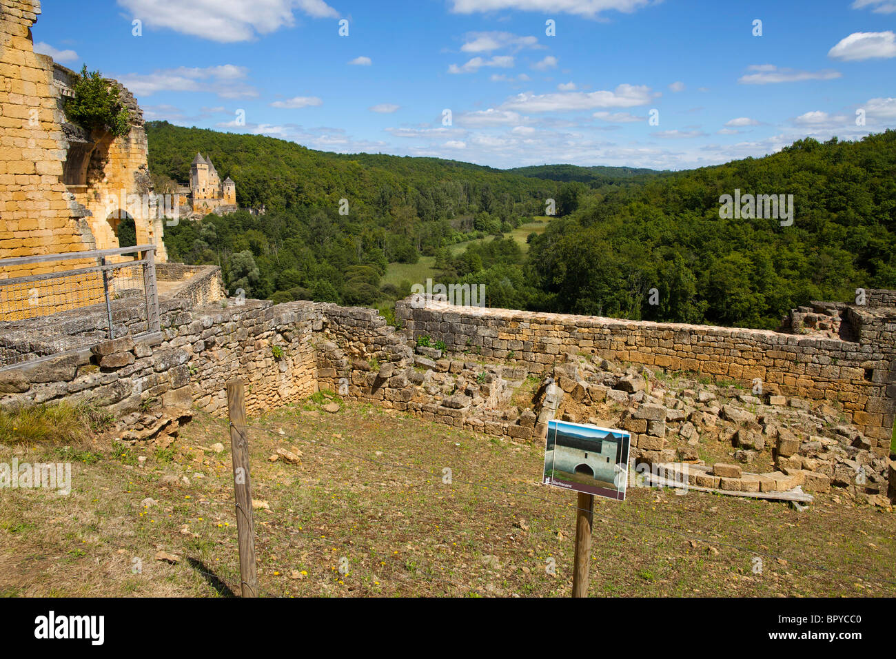 The ruins of Commarque Castle in the Dordogne France used as a location ...
