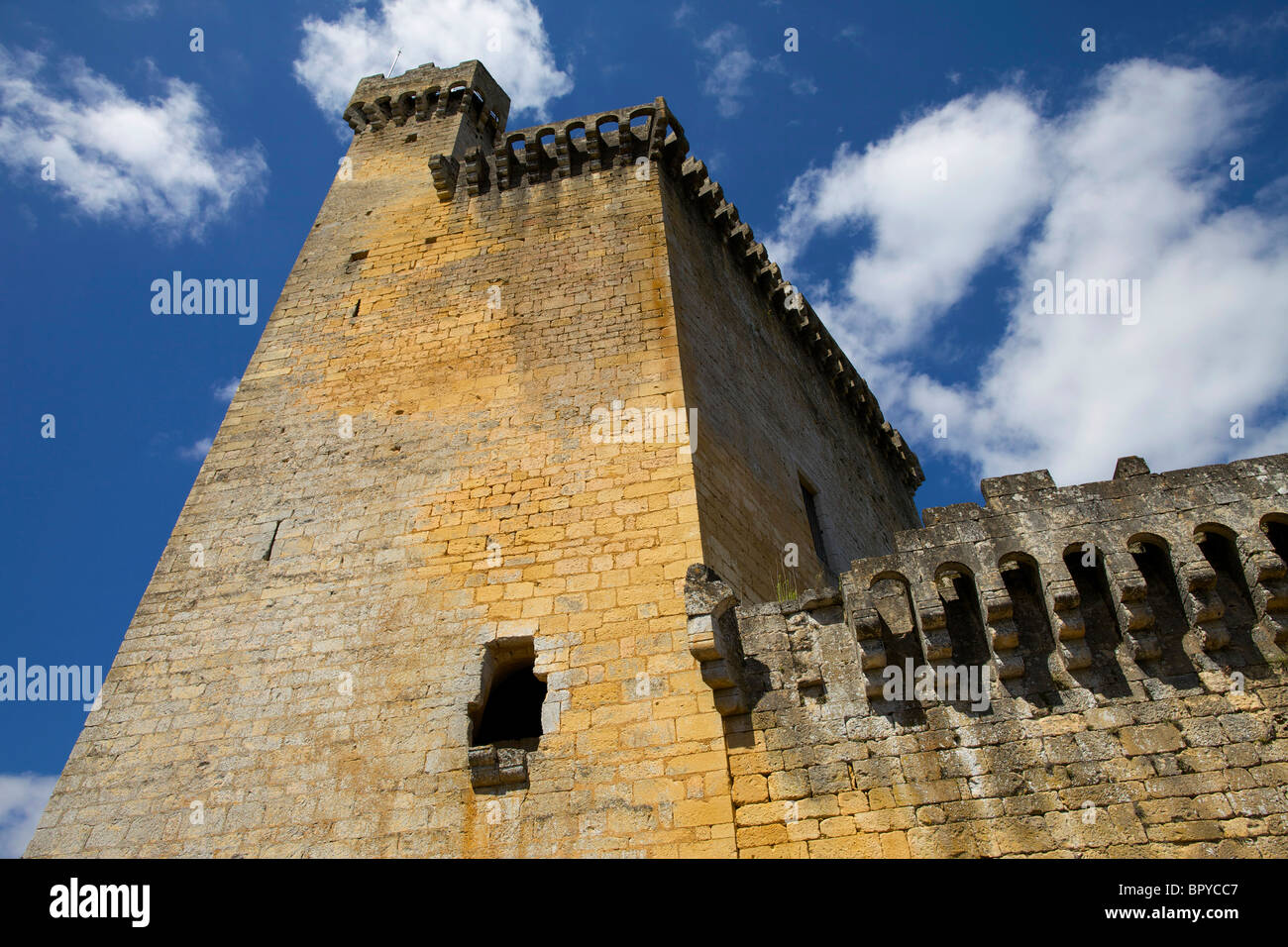 The ruins of Commarque Castle in the Dordogne France used as a location ...