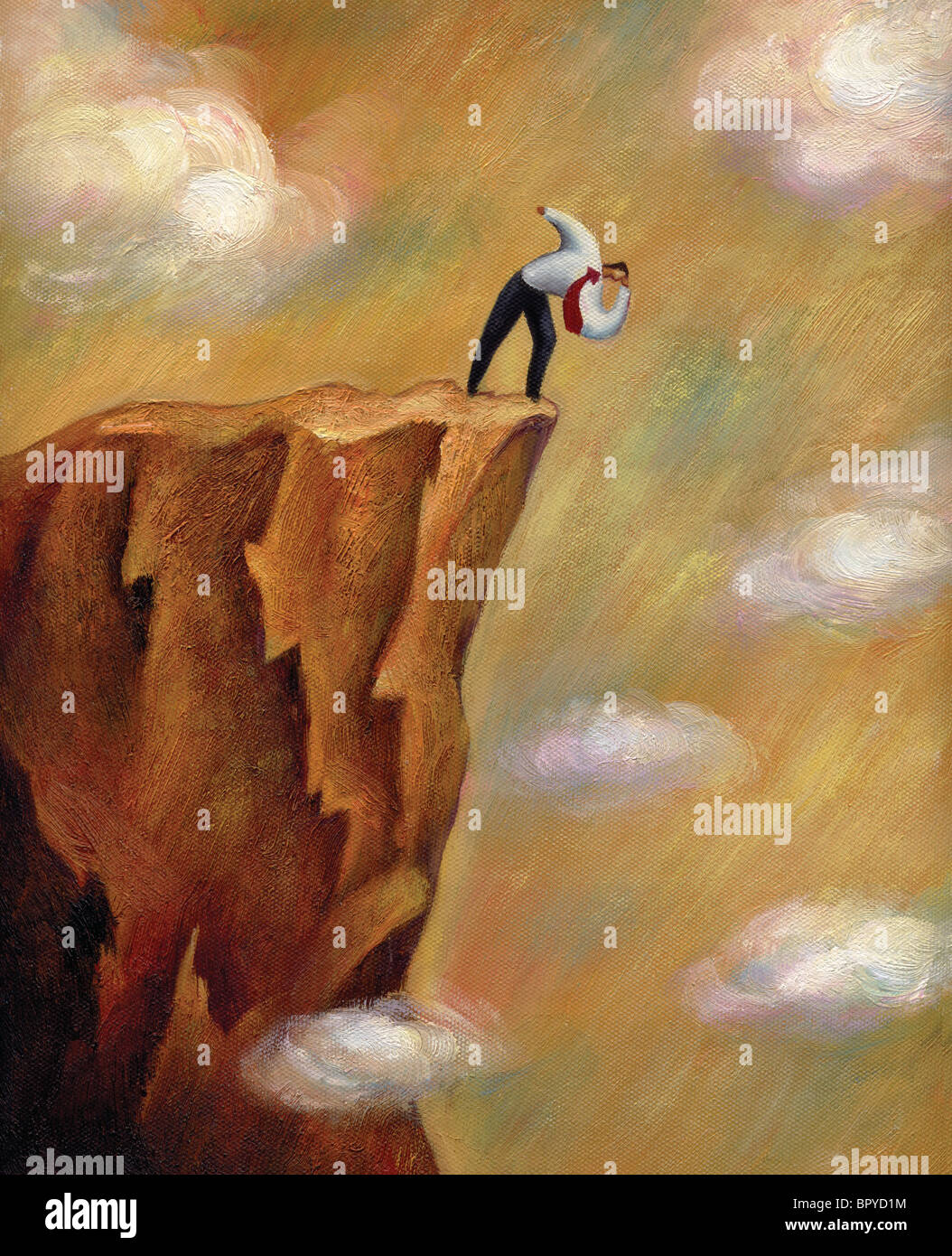 Looking Down Over Cliff Edge Stock Photos & Looking Down Over Cliff ...